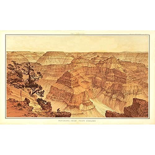 ArtDirect Grand Canyon, Point Sublime Arizona - Bien 1882 III 14x8 UnFramed Art Print Poster Ready for Framing by Bien