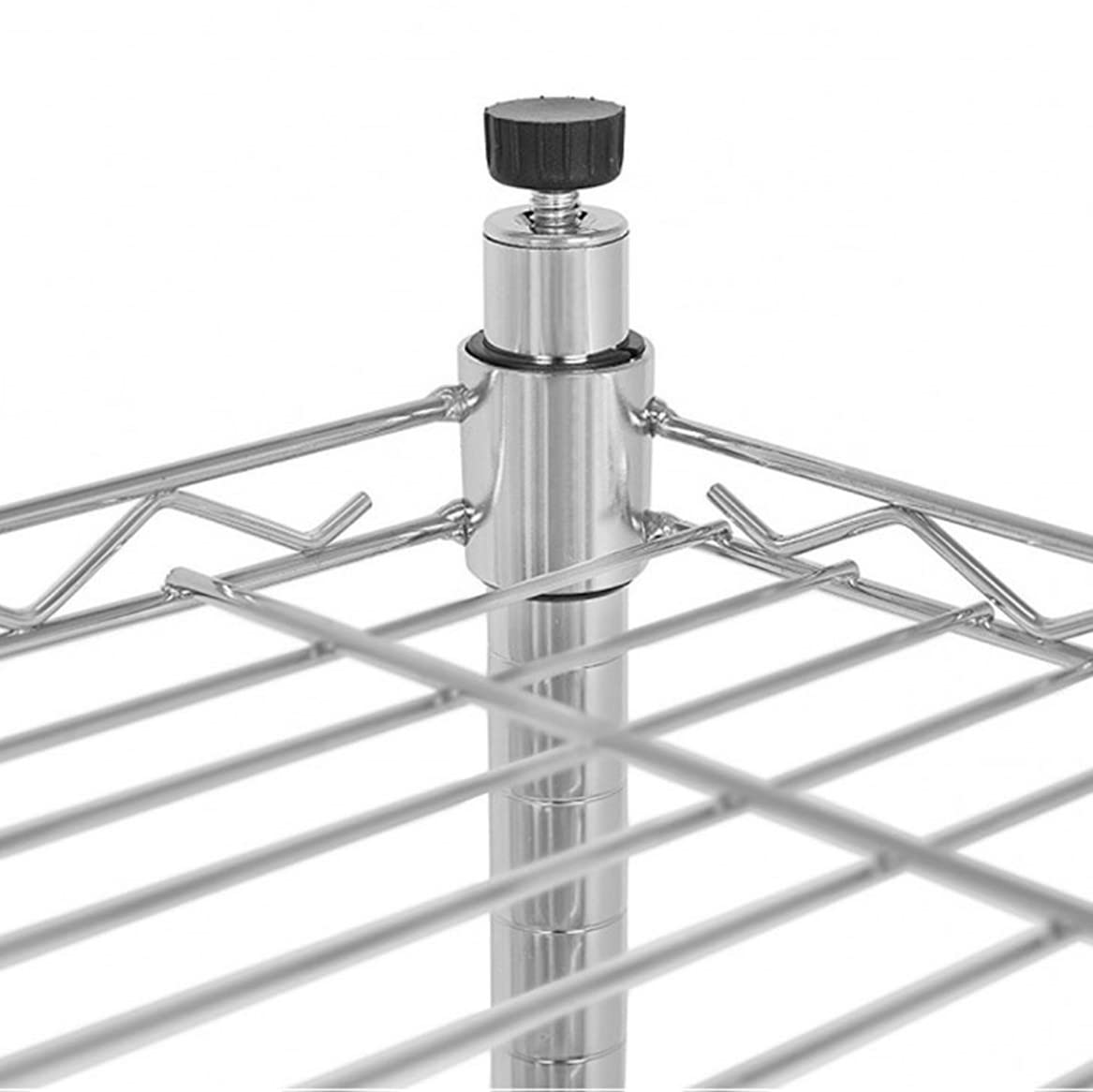 4 Tiers Standing Shelving Units - 4-Shelf Adjustable Storage Wire Shelving Unit, Metal Organizer Wire Rack for Laundry Bathroom Kitchen Pantry Closet, Garage Storage Rack Display Shelf for Living Room
