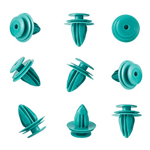 FEBRYTOLD 100Pcs Trim Door Panel Retainer Clips, Car Push Fastener Clips, Door Trim Clips for Toyota Corolla Camry Sequoia Tundra Tacoma, Replace OEM: 90467-10188 with 1Pcs Plastic Fastener Remover