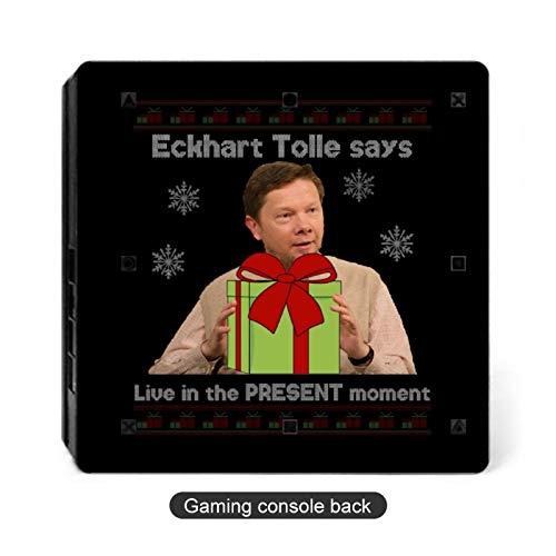 Eckhart Tolle Live in The Present Moment Knit Pattern Compatible with PS4 Slim controller and console skin sticker protective cover wireless/wired gamepad controller