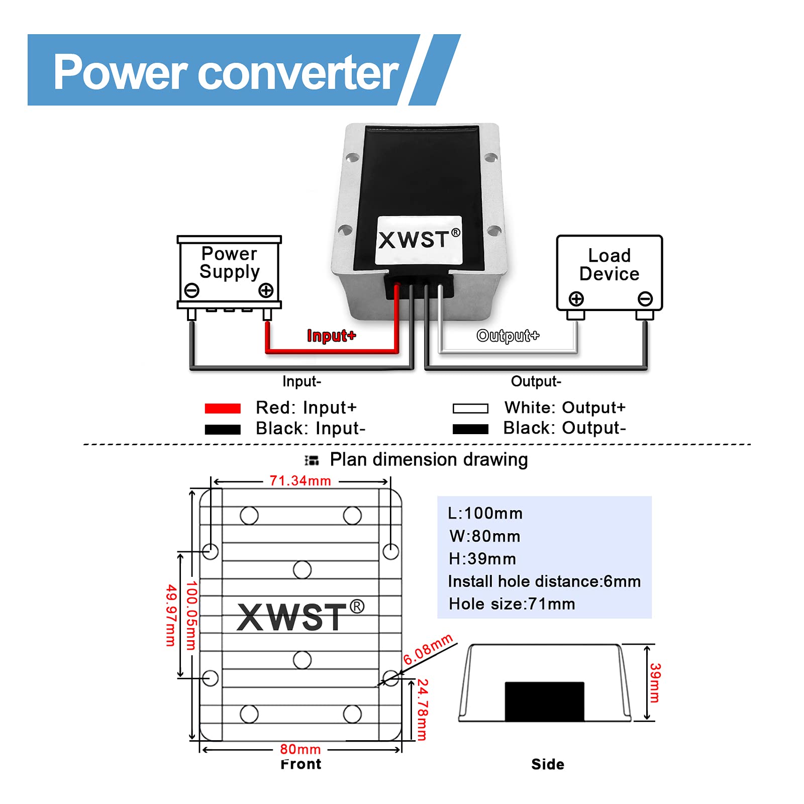DC DC Stabilizer 9V-36V to 13.8V Boost Buck Converter 30A 414W Waterproof Automatic Voltage Regulator Auto Step Up Down 13.8V Volt Transformer Module