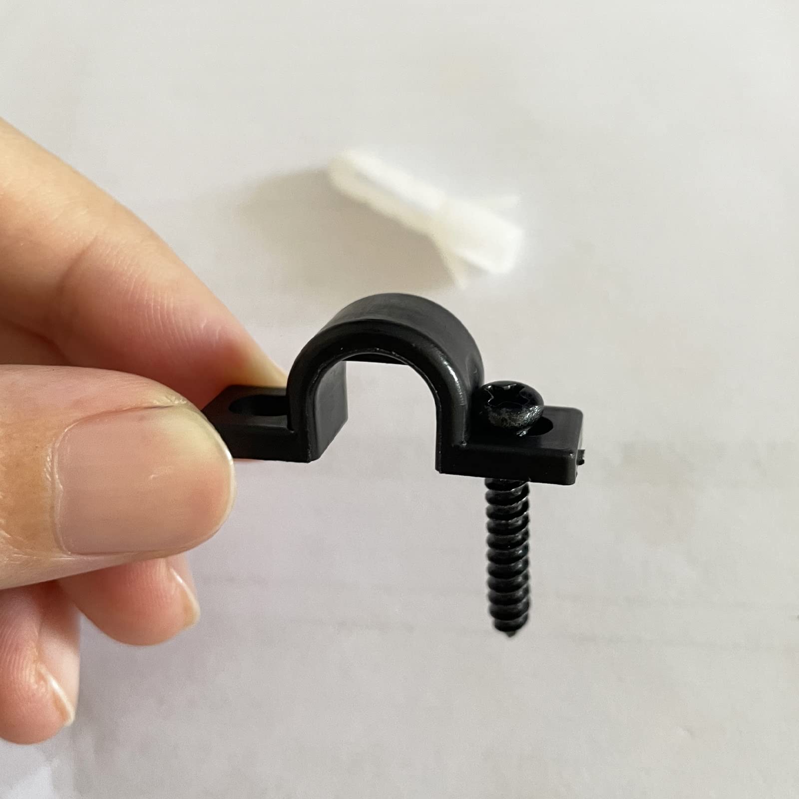Wire Shelf Loop Clips 12Pcs Shelf Clips with Screws Expansion Tubes for Wire Shelving – Black