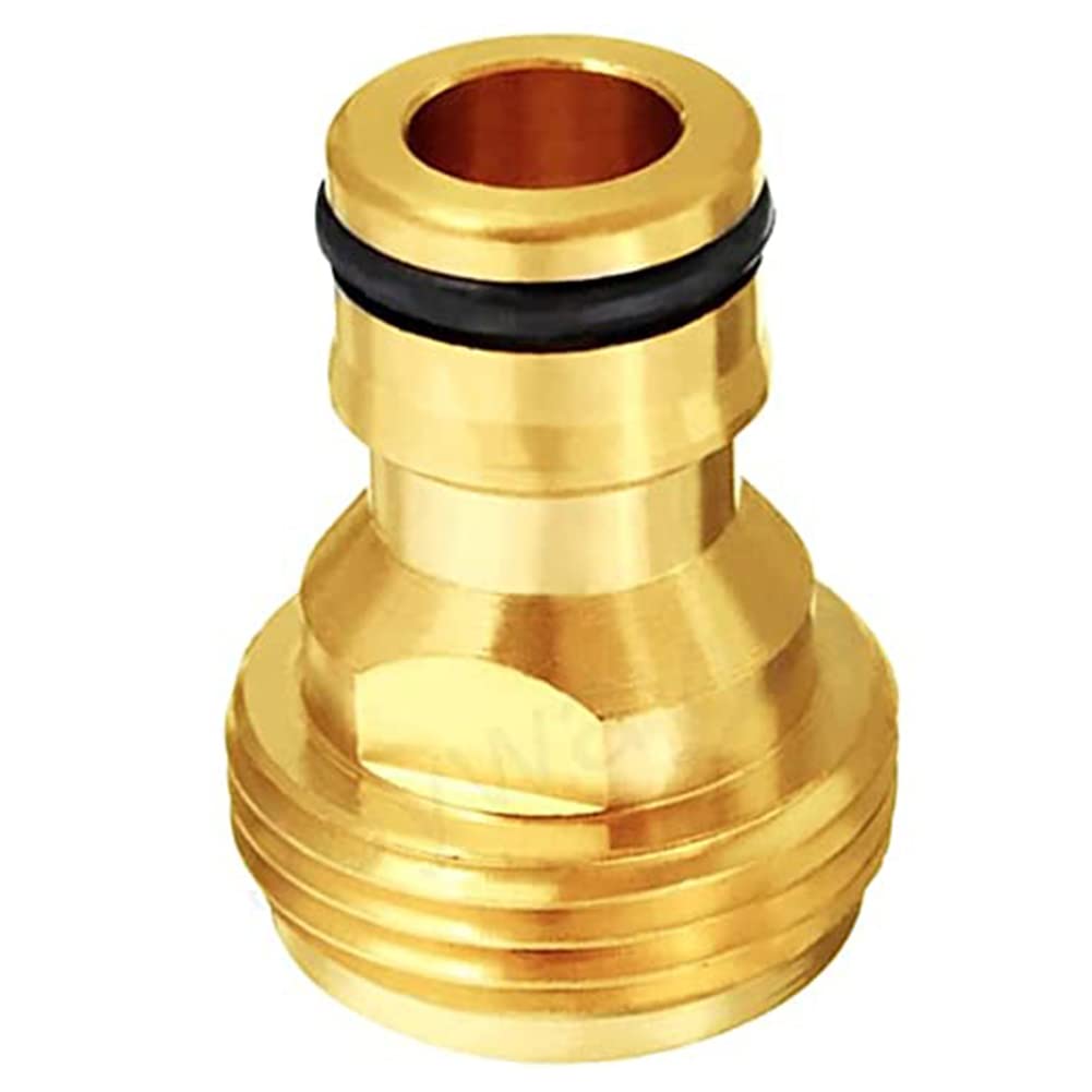 Joywayus 3/4” GHT Male Garden Hose Quick Connect Adapter Brass Connect Fitting（Pack of 4）