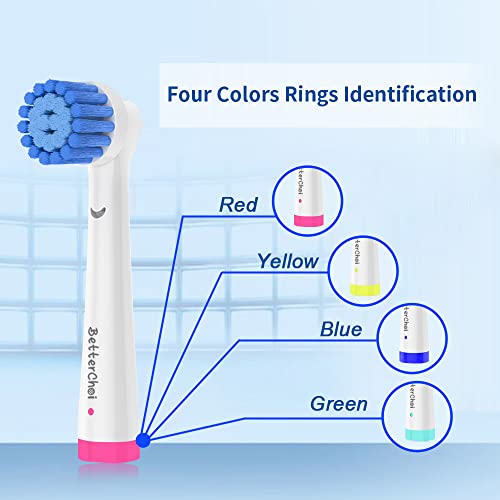 8 Pack Sensitive Gum Care Replacement Brush Heads Compatible with Oral b Braun Electric Toothbrush. Soft Bristle for Superior and Gentle Clean