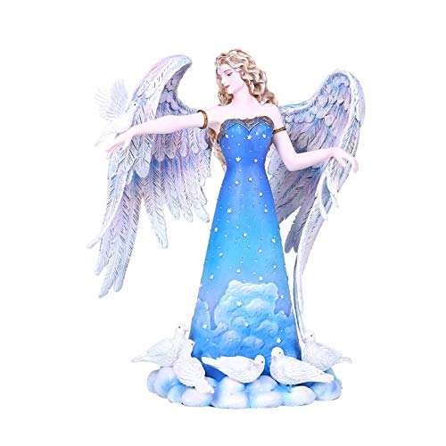 Pacific Giftware Changeling Angel with White Pigeons Statue by Shelia Wolk Home Decor