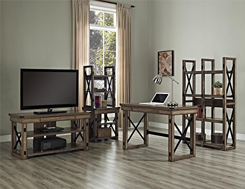 Ameriwood Home Wildwood Wood Veneer Entryway Hall Tree with Storage Bench, Rustic Gray
