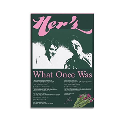 NJYXART Her's Poster Rock Band Poster Music Poster Poster Decorative Painting Canvas Wall Posters and Art Picture Print Modern Family Bedroom Decor Posters 12x18inch(30x45cm)