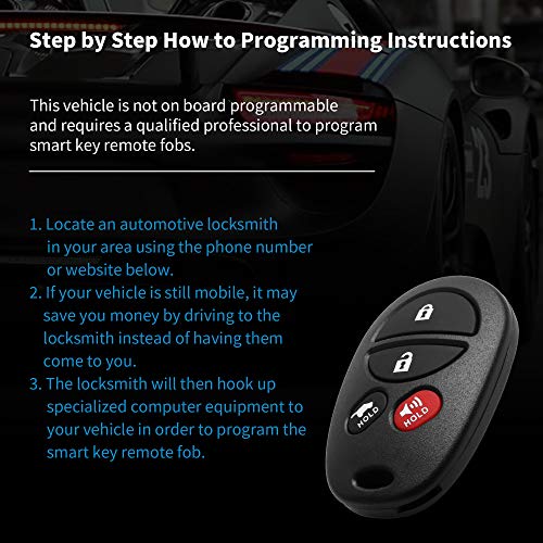 Car Key Fob Keyless Entry Remote Compatible with Toyota Avalon 2005-2008/ Solara 2004-2008/ Sequoia 2008 - 2017/ Highlander 2008-2013 Keyless Entry Remote Control Uncut Flip Replacement for GQ43VT20T