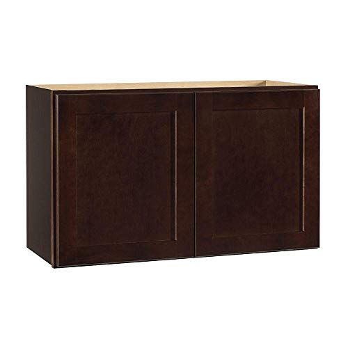 HAMPTON BAY KW3018-SJM Rsi Home Products Shaker Wall Bridge Cabinet, Java, 30" x 18"