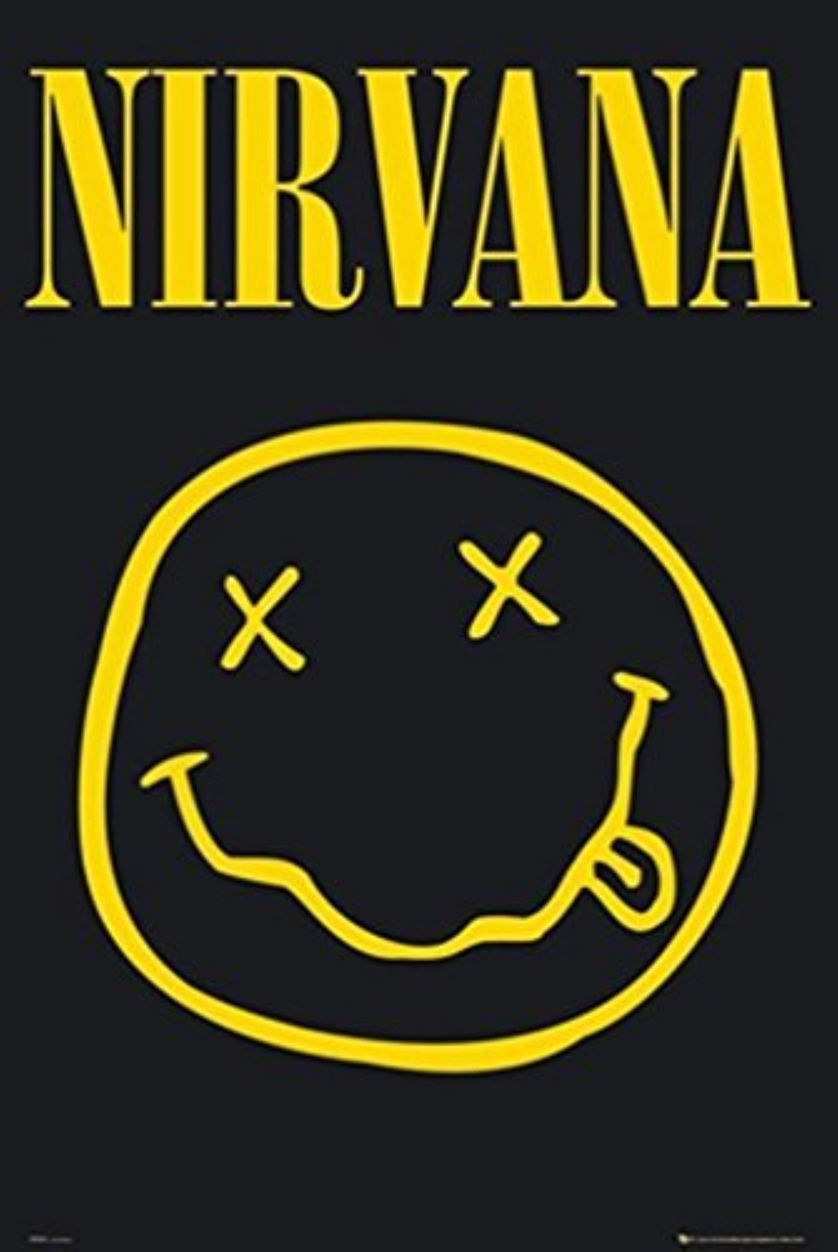 BUY ART FOR LESS Officially Licensed Nirvana - Smiley Face Art Poster - 36 x 24 Inch - Decorative Print - Poster Paper - Ready to Frame