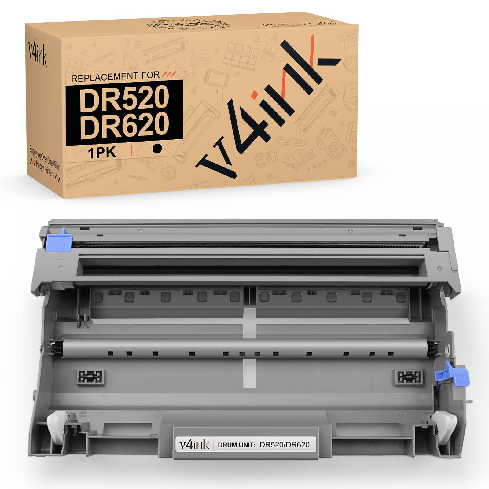 v4ink Compatible Drum Replacement for Brother DR520 DR620 1Pack for DCP-8060 8065 8080 8085 HL-5240 5250 5270 5280 5340 5350 5370 5380 MFC-8460 8480 8660 8670 8680 8690 8860 8870 8880 8890 (Not Toner)
