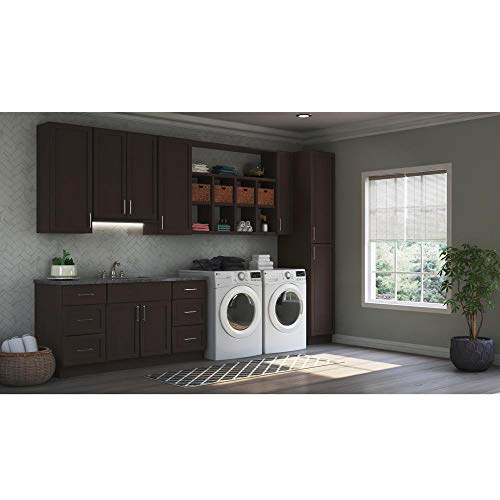 HAMPTON BAY KW3018-SJM Rsi Home Products Shaker Wall Bridge Cabinet, Java, 30" x 18"