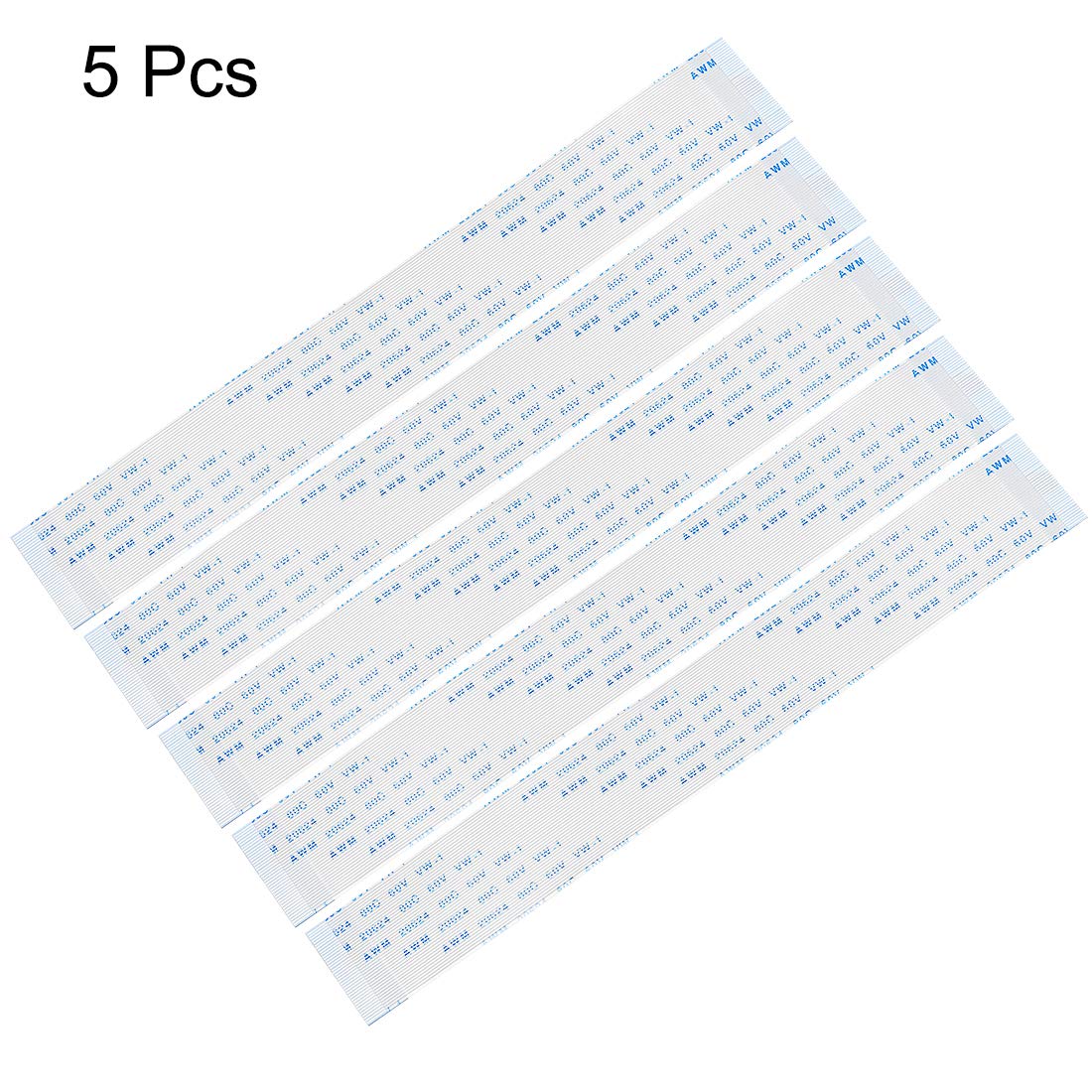 uxcell Flexible Flat Cable, 40 Pins 0.5mm Pitch 150mm FPC FFC Flexible Ribbon Cable for LCD TV DVD Player Laptop 5Pcs (A Type)