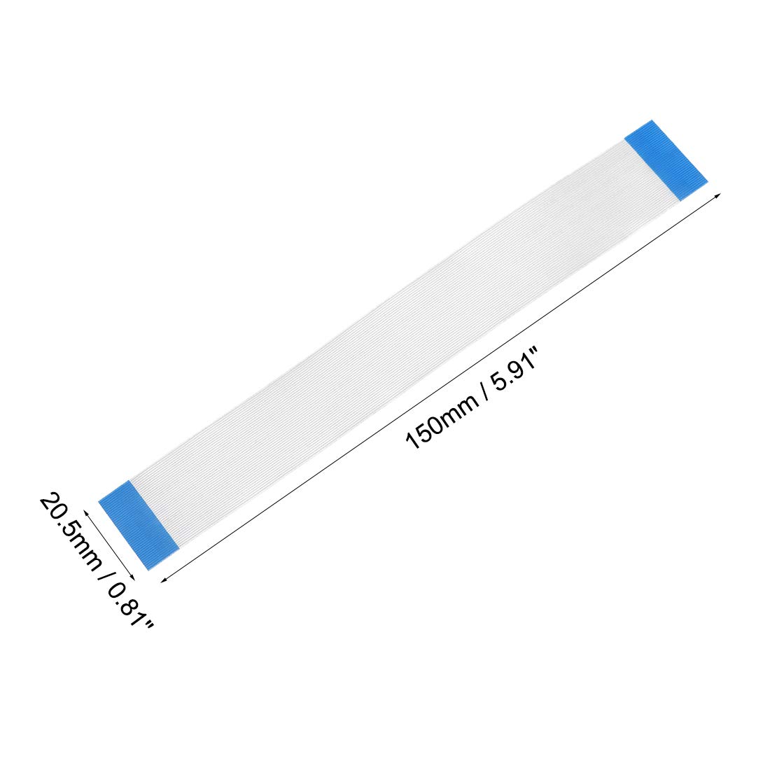 uxcell Flexible Flat Cable, 40 Pins 0.5mm Pitch 150mm FPC FFC Flexible Ribbon Cable for LCD TV DVD Player Laptop 5Pcs (A Type)