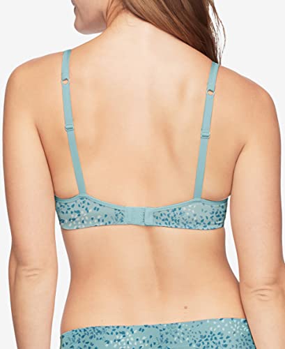 Warner's Women's Elements of Bliss Support and Comfort Wireless Lift T-Shirt Bra 1298, Canal Blue Petals, 36A