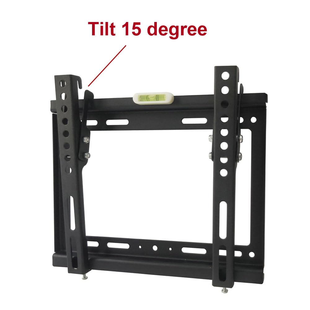 Yuarisx Low Profile Tilt TV Wall Mount Bracket for Most 14-40 inch LED, LCD OLED, Plasma Flat Panel and Curved Screen, Max VESA 200x200mm