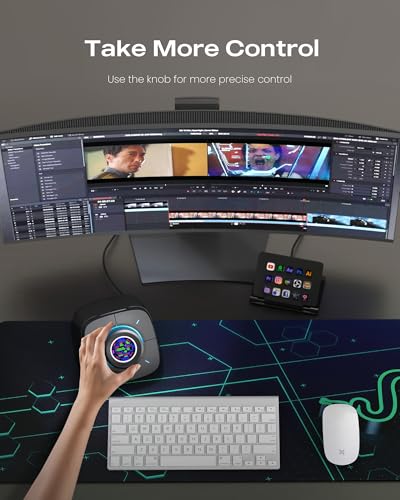 Cololight Studio Controller Keyboard like OBS, Twitch, YouTube COLO PLAY Programmable Gaming Keyboard with RGB Lighting, Performance Monitor, Desktop Media Controller for PC/MAC (Black)