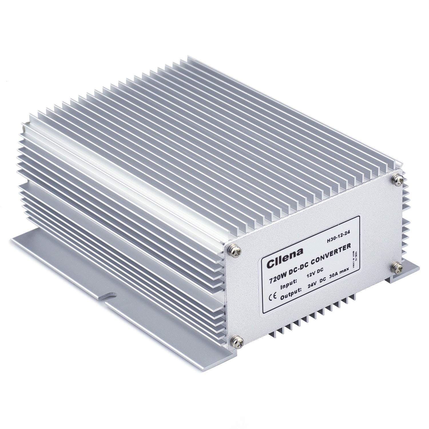 Cllena Waterproof DC/DC 12V to 24V Boost Converter 30A 720W Step Up Voltage Regulator Module Car Power Supply Voltage Transformer (Input 10V-16V)
