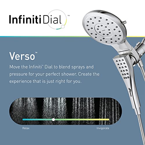 Moen 220C2EP Verso Rainshower/Handshower Combination with Infiniti Dial and Magnetix Docking, Chrome