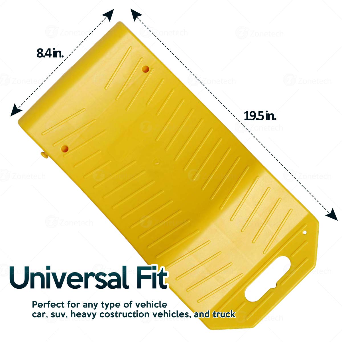 ZONETECH Tire Saver Ramps Premium Quality Portable Highly Visible Yellow Tire Cradle Vehicle Travel Ramps for Storage-Flat Spot and Flat Tire Prevention (4-Pack)
