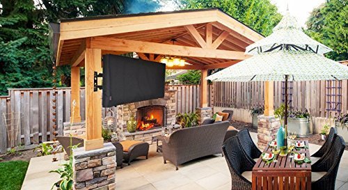 BroilPro Accessories Outdoor TV Cover, Waterproof Universal Protector for 40"-43'' LCD, LED, Compatible with Standard Mounts and Stands, Built in Remote Controller Storage Pocket, Black