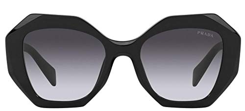 Prada PR 16WS 1AB5D1 Black Plastic Geometric Sunglasses Grey Gradient Lens