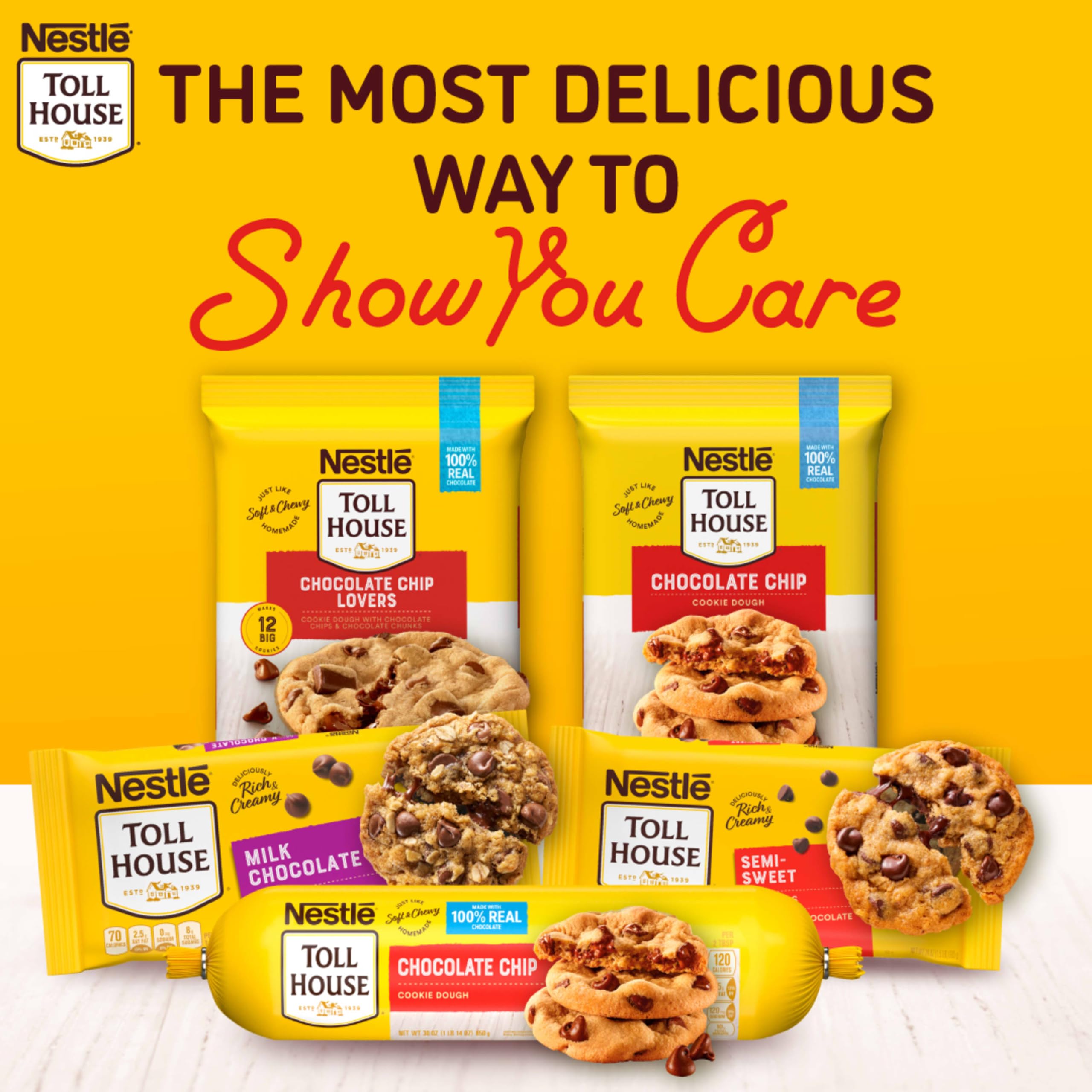 Nestle Toll House Plant Based Semi Sweet Chocolate Chip for Baking & Snacking, 100% Real Chocolate - Chocolate Morsels 9 Oz Bag
