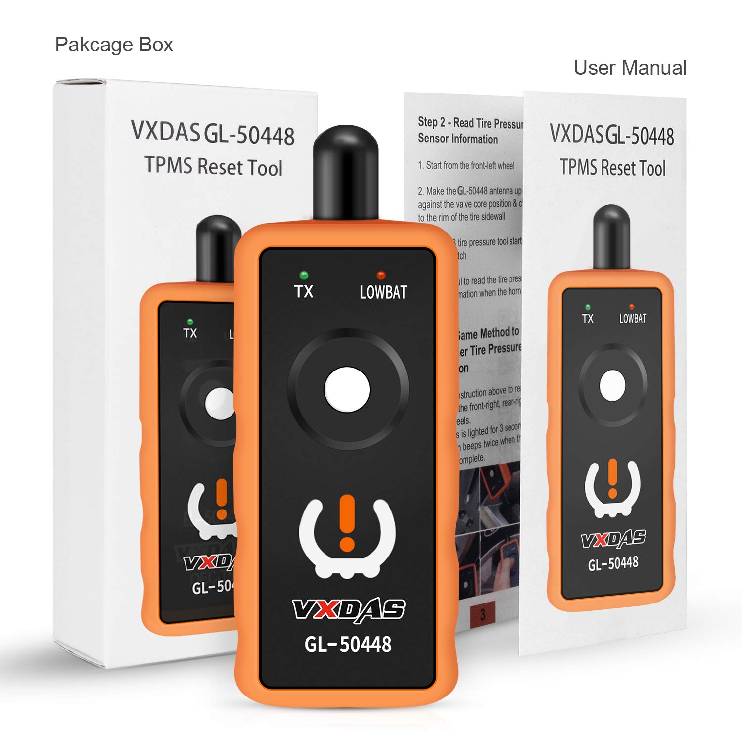 VXDAS GL50448 TPMS Relearn Tool Compatible for GM Chevy Tire Pressure Sensor Reset Activation Tool OEC-T5 for GM/Buick/Chevrolet/Cadillac/Nissan/Series Vehicles 2024 Edition