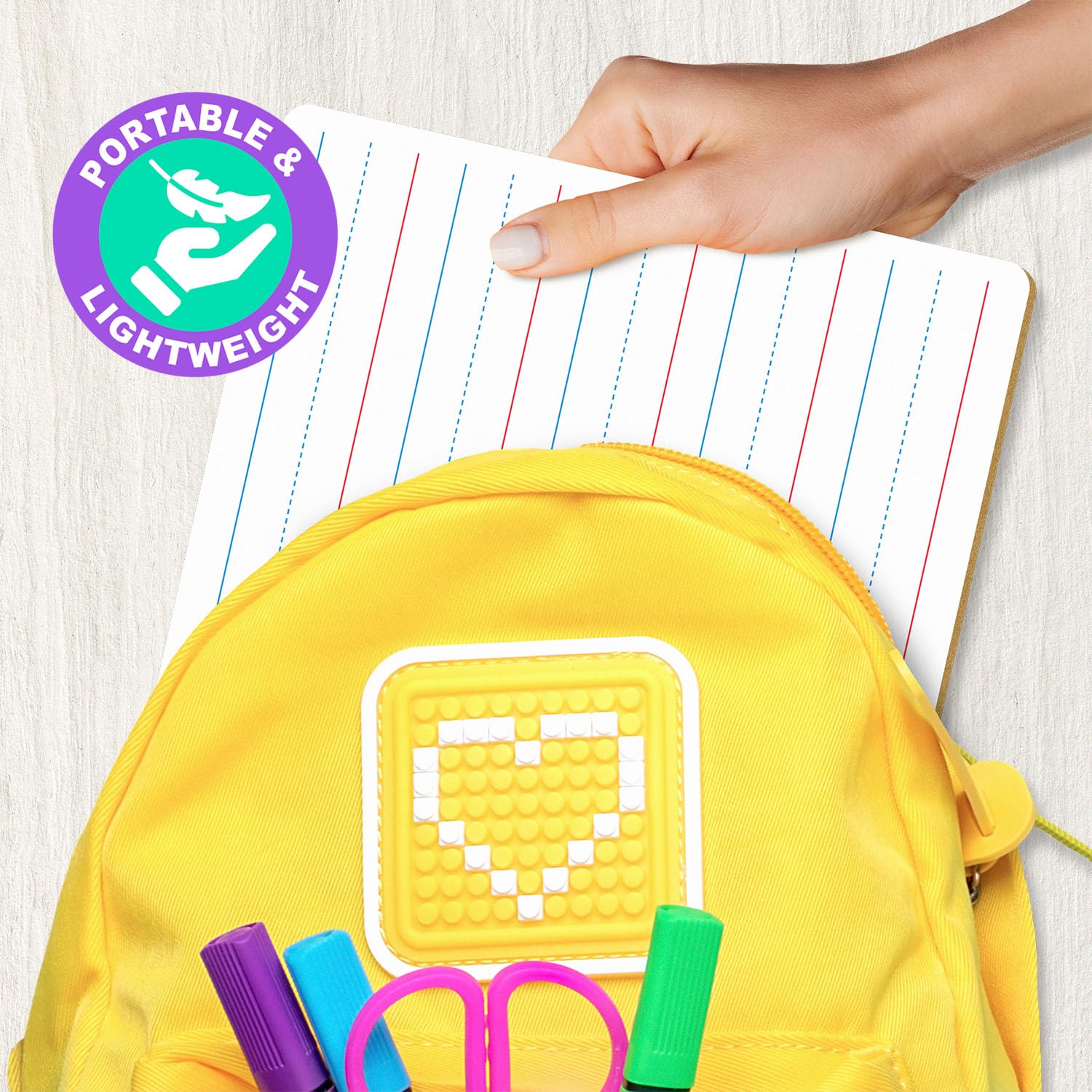 Double Sided Whiteboard Lined Dry Erase Board for Kids Ruled Writing Board Handwriting Practice for Kids - Small White Board Dry Erase Board 9x12 Dry Erase Board with Lines Education Teacher Supplies