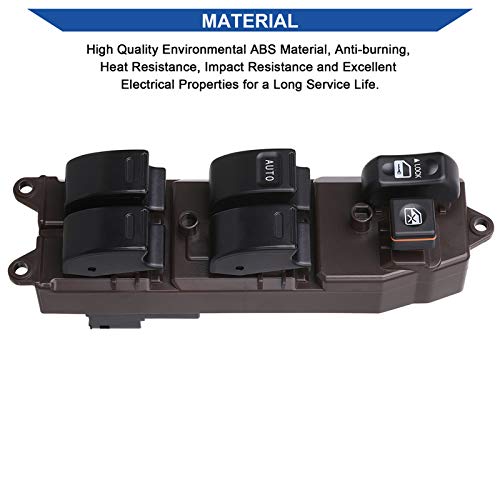 Obaee Master Door Lock Window Switch Control Button Compatible with Toyota Camry 2002-2006, Corolla/Matrix 2003-2008, Sienna 2004-2009, Tacoma and Scion xA/xB 2005-2007, Replace 84820AA070 901-705