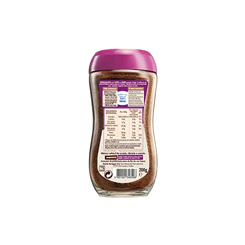 Nestle Bolero Cereais e Fibra - Cereals and Fiber - Instant Coffee-Free Breakfast Drink from Portugal Without Added Sugars - 200g