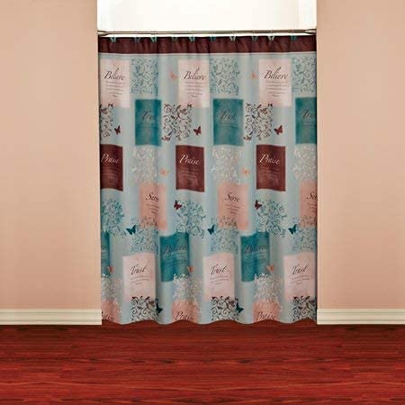 Butterfly Blessings Shower Curtain, 100% polyester shower curtain