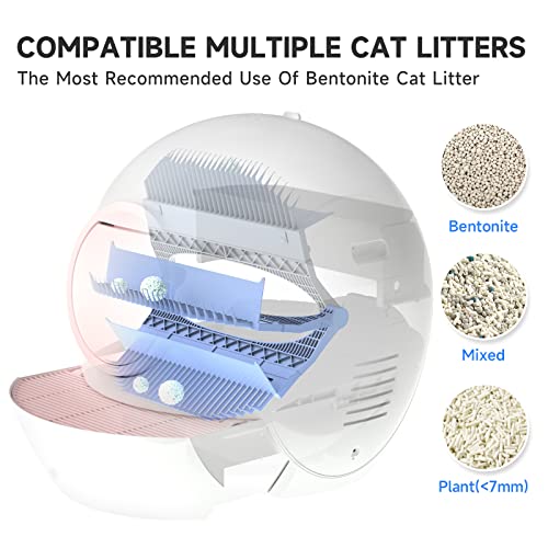 ELS PET Self Cleaning Cat Litter Box, No Scooping Automatic Litter Box, Safety Protection & Odorless & Smart, Extra Large for Multiple Cats