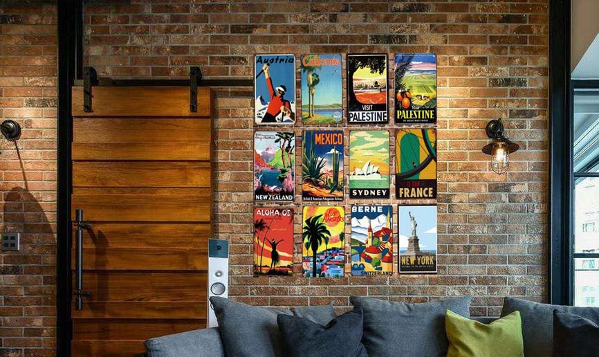 TYmall Retro Tin Wall Plaque Murphy Ranch East Whittier Sublime Lemon Citrus Fruit Crate Label Art Print Vintge Metal Poster Bar Accessories for Home Pub 8X12Inch