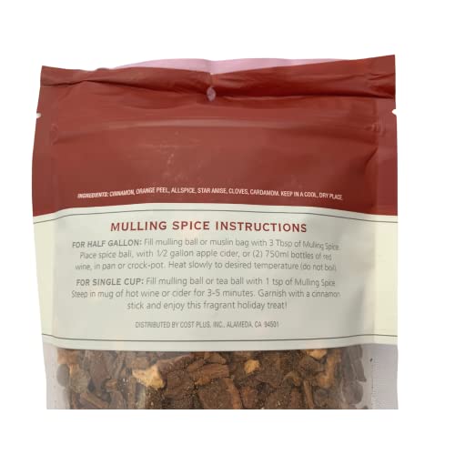 World Market Mulling Spices 6 oz and 2 Mulling Spice Bags, Mulling Spices for Apple Cider and Wine, 3