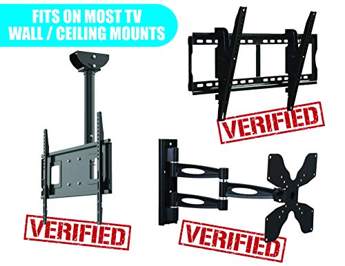 Outdoor TV Cover - 40 / 42 / 43 inch Grey Weatherproof & Waterproof Universal Television Protector for Flat Screen LED, LCD TV Screens w/ Sealed Fit & Remote Storage - Fits Standard Mounts & Stands