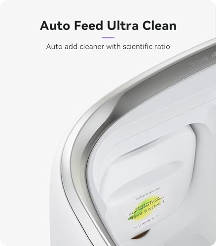 NARWAL Freo Robot Vacuum and Mop Comb, Washing & Drying, Dirt Sense Ultra Clean, Auto Add Cleaner, LCD Display, Smart Swing, Arcuate-Route, WiFi, APP Control, White