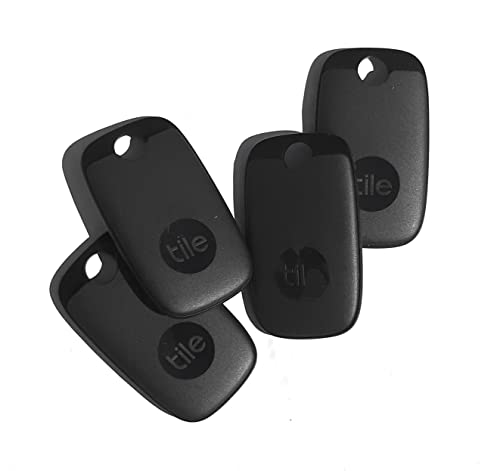 Tile Pro (2022) 4-Pack. Powerful Bluetooth Tracker, Keys Finder and Item Locator for Keys, Bags, and More; Up to 400 ft Range. Water-Resistant. Phone Finder. iOS and Android Compatible.