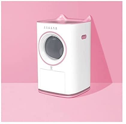 MGALLD Automatic Cat Litter Box,Odor Removal、APP Control Automatic Intelligent Automatic Cleaning Electric Shovel Cat Toilet Anti-Odor, Fully Enclosed Large Cat Litter Pan (Color : Pink)