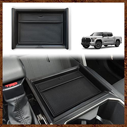 Muslogy for Tundra 2022 Storage Tray Lower Center Console Organizer Interior Accessories Compatible with Toyota Tundra 2022 SR SR5 Limited TRD PRO