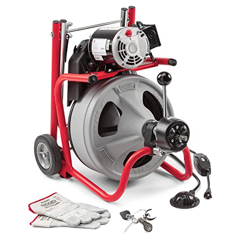 RIDGID 52363 Model K-400 Drain Cleaning 120-Volt Drum Machine Kit with C-32IW 3/8" x 75' Cable
