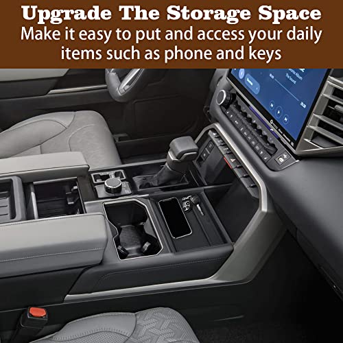Muslogy for Tundra 2022 Storage Tray Lower Center Console Organizer Interior Accessories Compatible with Toyota Tundra 2022 SR SR5 Limited TRD PRO