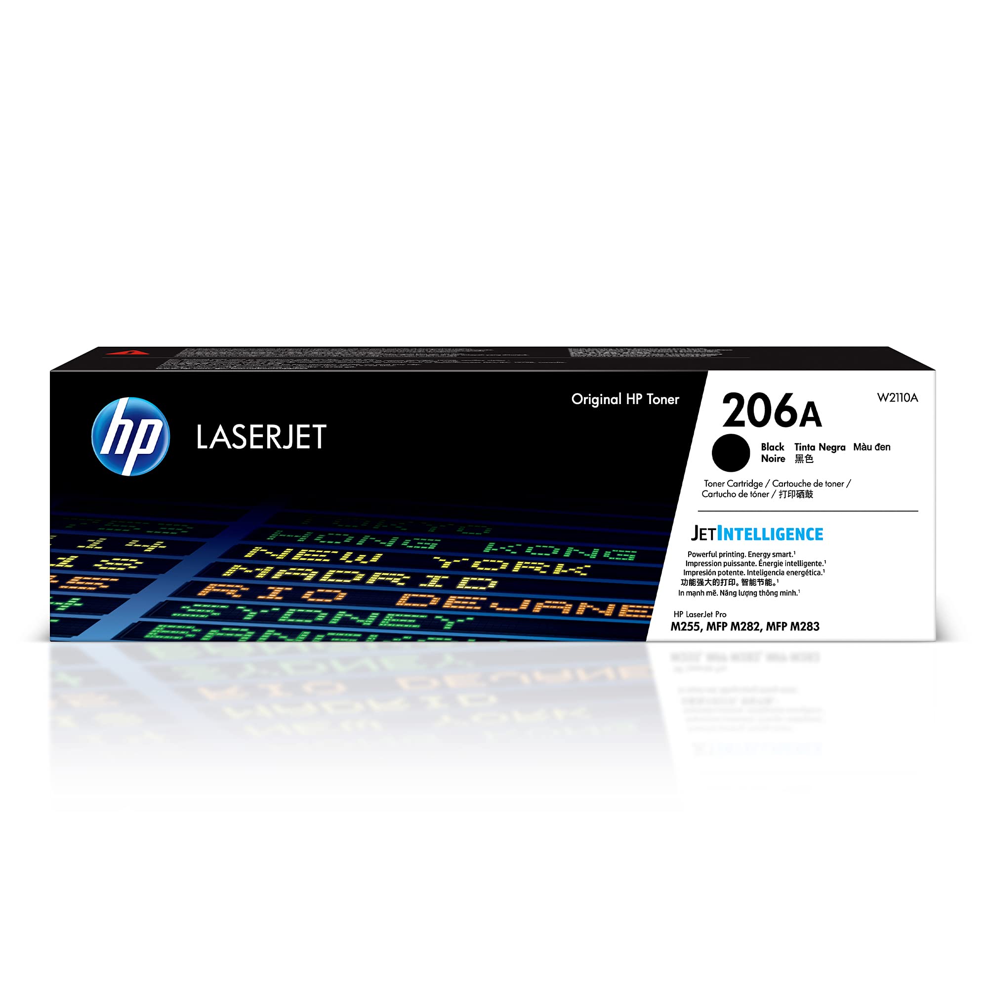 HP 206A Black Toner Cartridge | Works with HP Color LaserJet Pro M255, HP Color LaserJet Pro MFP M282, M283 Series | W2110A