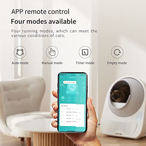 Catlink Self-Cleaning Cat Litter Box, with Stair, APP Control, Double Odor Removal, Health Report, Extra Large, Smart Cat Litter Box for Multiple Cats (Luxury Pro)