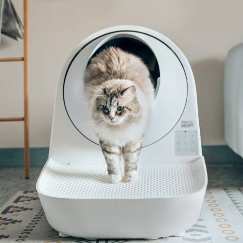 Catlink Self-Cleaning Cat Litter Box, with Stair, APP Control, Double Odor Removal, Health Report, Extra Large, Smart Cat Litter Box for Multiple Cats (Luxury Pro)