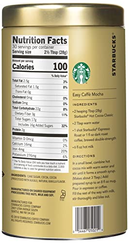 Starbucks Classic Hot Cocoa Mix, 30-Ounce Tin (Pack of 2)