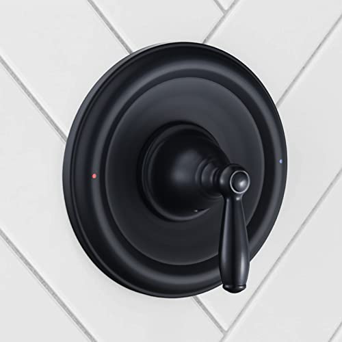 Pressure Balancing Tub and Shower Trim Kit, Compatible with Moen Posi-Temp Valve, Matte Black