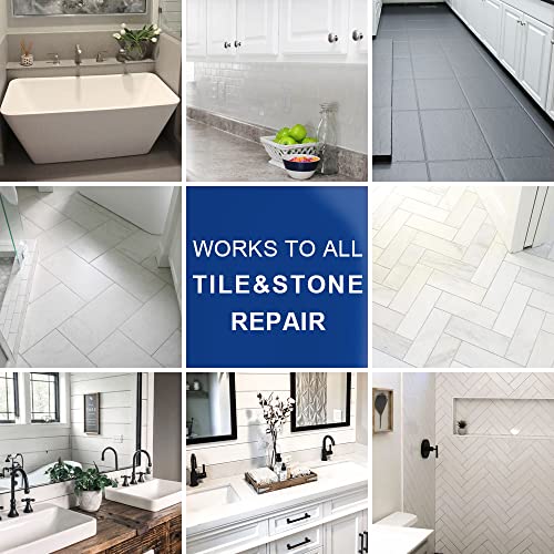 Cocomfix Porcelain Repair Kit, Tile Repair Kit. Ceramic Tile Repair Kit(White) - Quickly Fix Tile Chips, Cracks, Holes & Scratches. Super Adhesion. for Ceramic, Porcelain, Acrylic, Fiberglass.