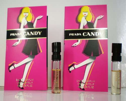 Prada Candy Eau De Parfum Spray Vial Set (1.5ml/.05oz each)