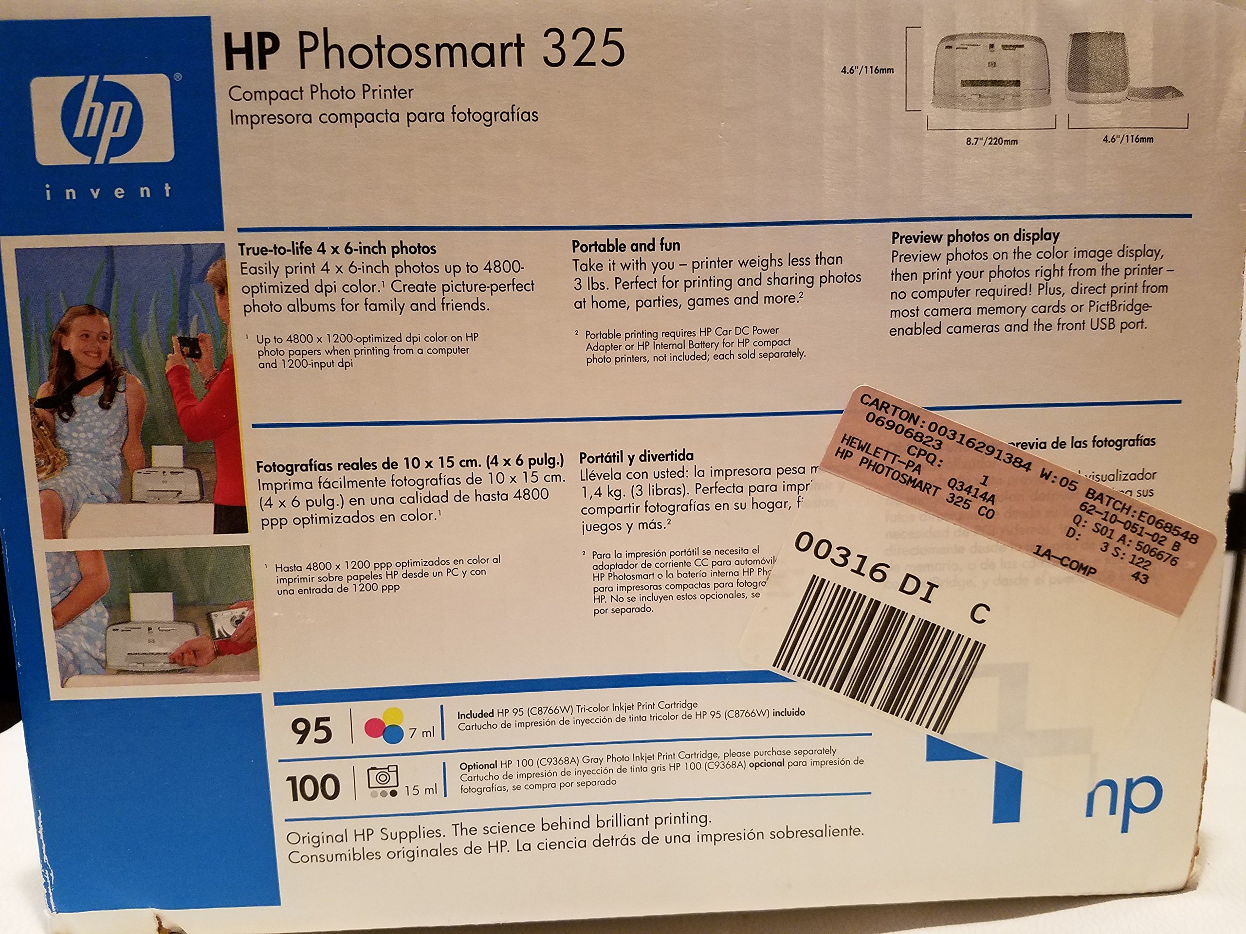 HP PhotoSmart 325 Compact Photo Printer